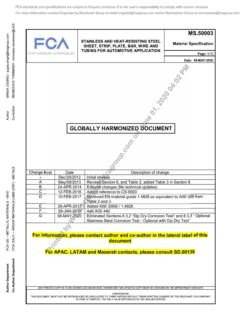 Fiat-Chry-MS.50003-G - (2020-05) - (Stainless&Heat Resisting Steel ...
