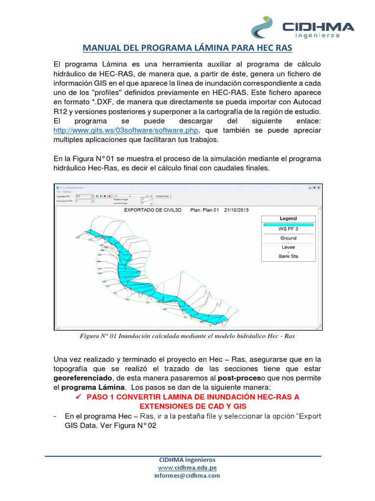 Exportar HEC-RAS a CAD y GIS fácilmente | PDF | Sistema de información ...
