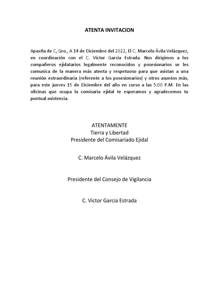 Atenta Invitacion | PDF