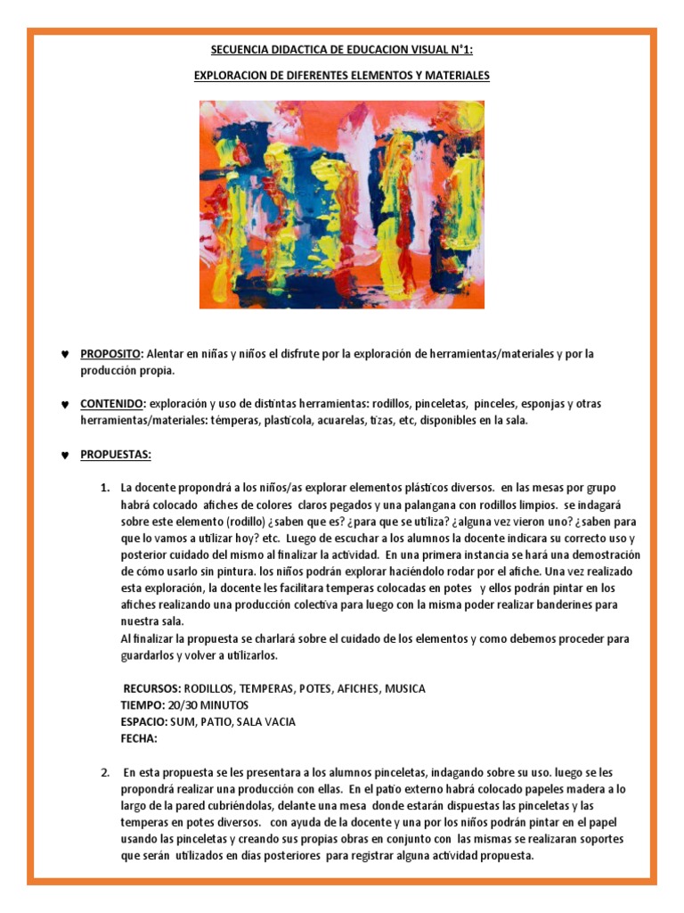 Secuencia Educacion Visual | PDF