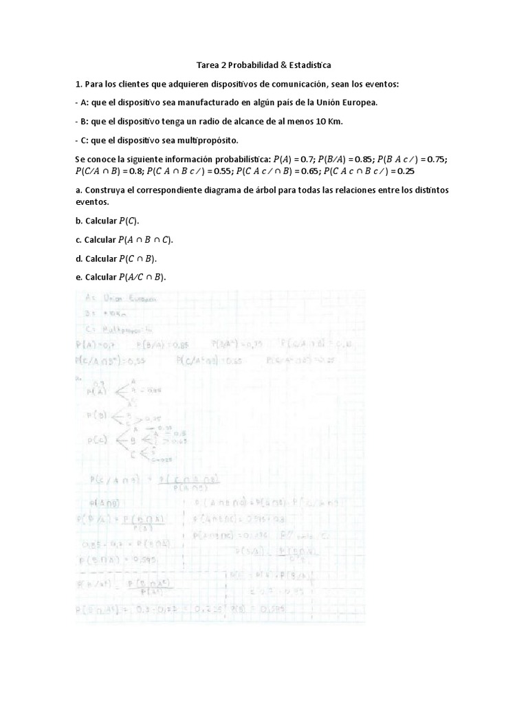 Tarea 2 Probabilidad | PDF