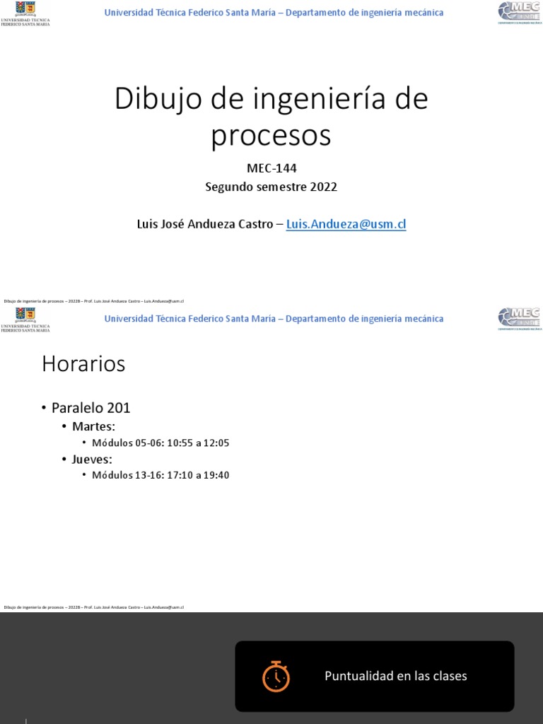 2022B - Clase 01 - Introducción - MEC144.pdf | PDF | Perspectiva (Gráfica) | Dibujo