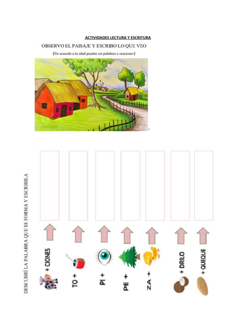 Actividades Lectura y Escritura | PDF