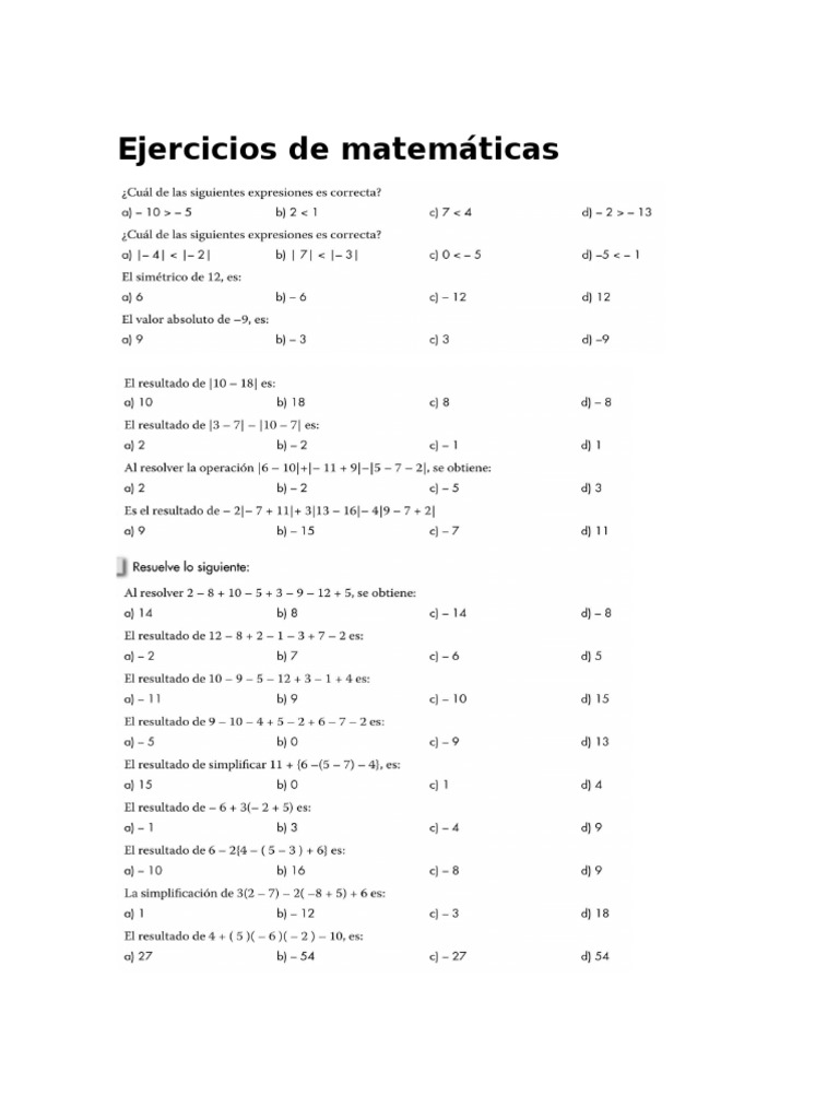 Ejercicios de matemáticas Comipems (pdf.io) | PDF