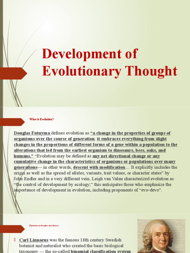 2nd Sem Q1 Week 3 Lesson 2 Development of Evolutionary Thought | PDF ...