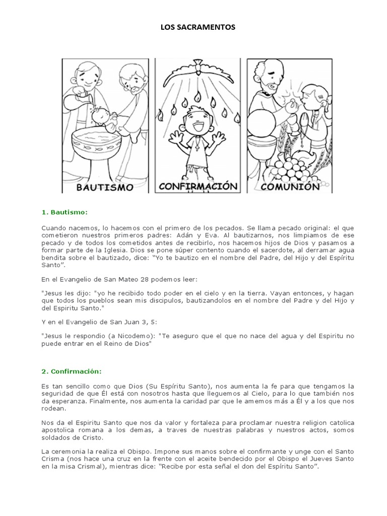 Significado de los 7 Sacramentos | PDF | eucaristía | Pecado