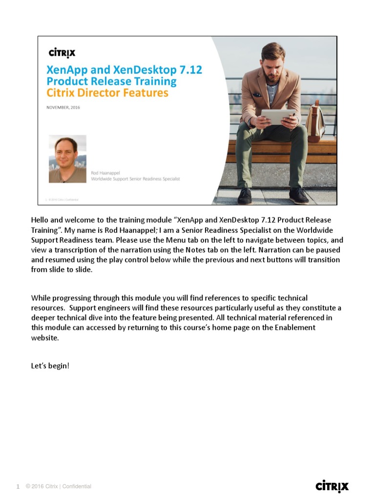 Module 1 Director | PDF | Citrix Systems | Microsoft Excel