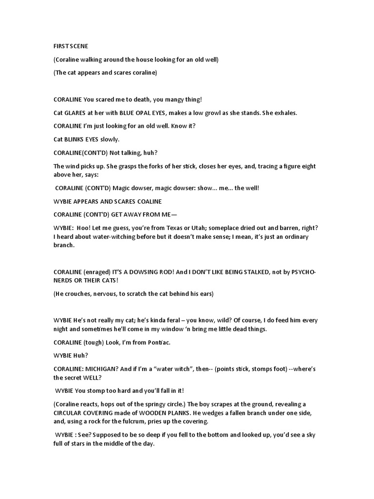 Coraline Script | PDF