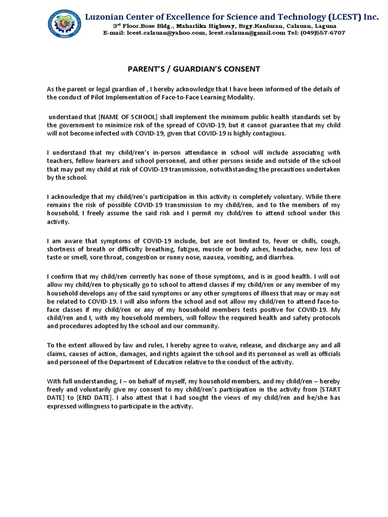 LCEST - PG Consent | PDF | Medicine | Respiratory Diseases