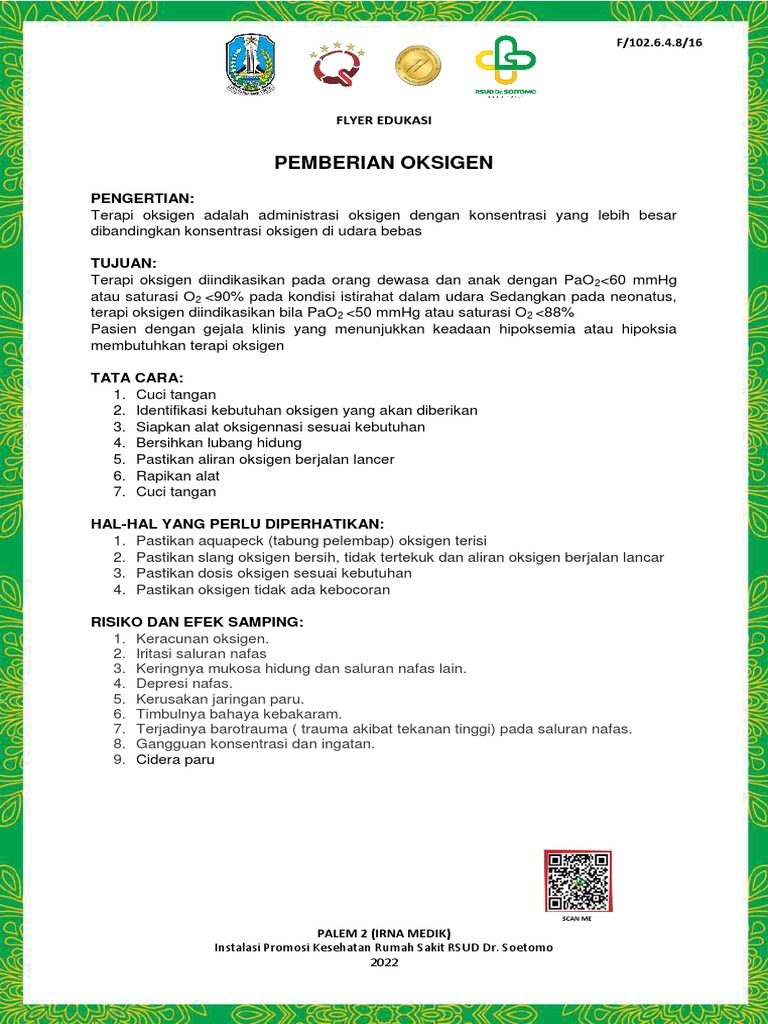Flyer Edukasi Oksigen Fix PDF | PDF