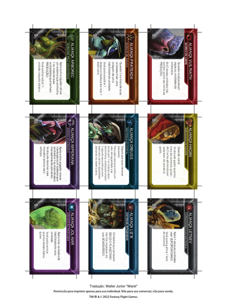 02 Twilight Imperium Codex Vol II Affinity Cards | PDF | Planetas ...