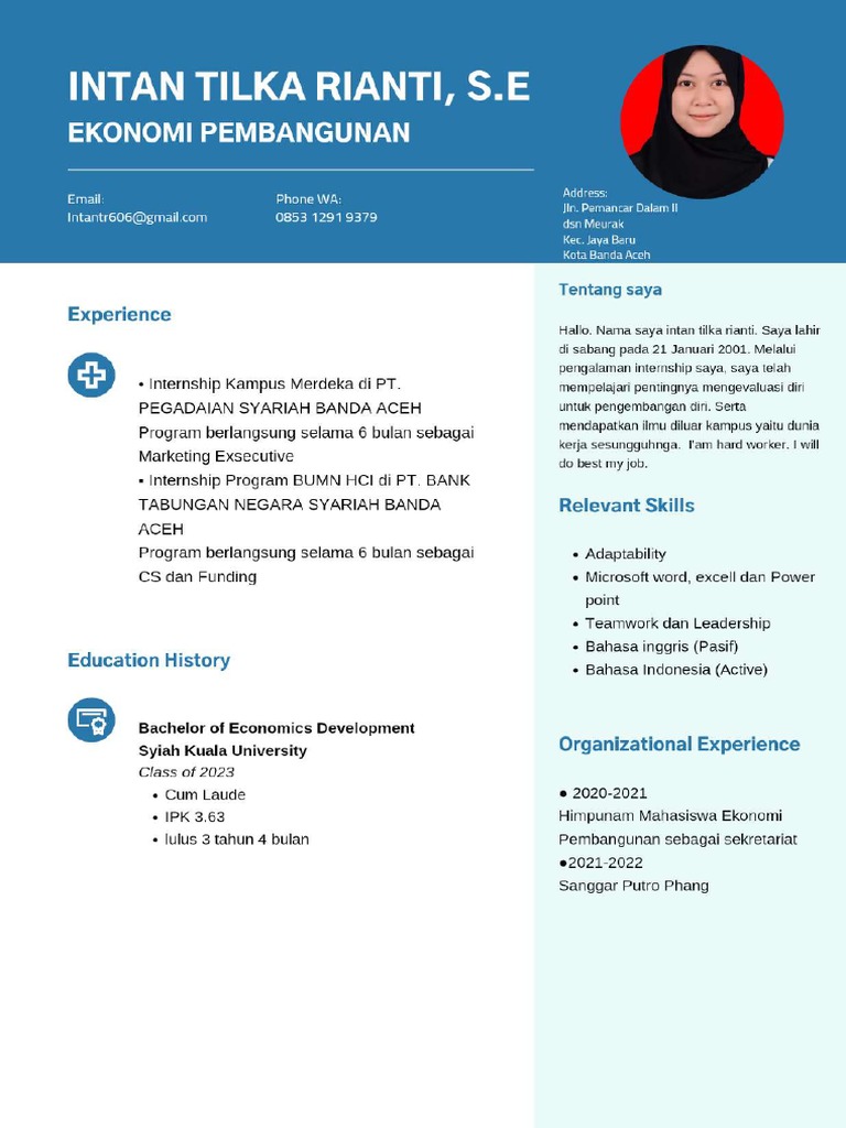 CV Intan Tilka | PDF