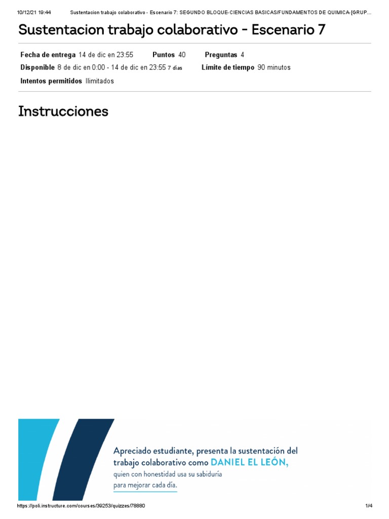 Sustentacion Trabajo Colaborativo - Escenario 7 - SEGUNDO BLOQUE-CIENCIAS BASICAS - FUNDAMENTOS ...