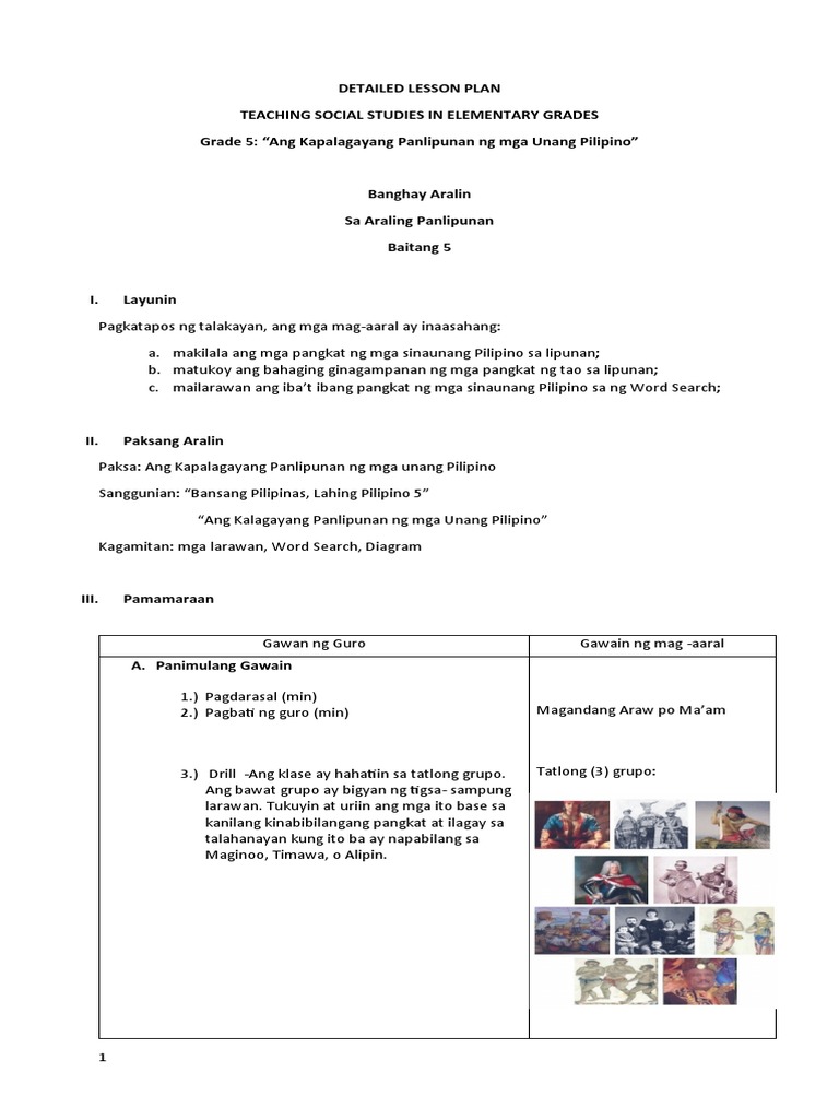 2 Detailed Lesson Plan Social Studies or Araling Panlipunan | PDF
