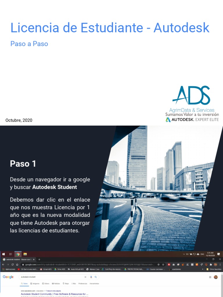 Licencia de Estudiante - Autodesk (Paso A Paso) | PDF | Software | Informática