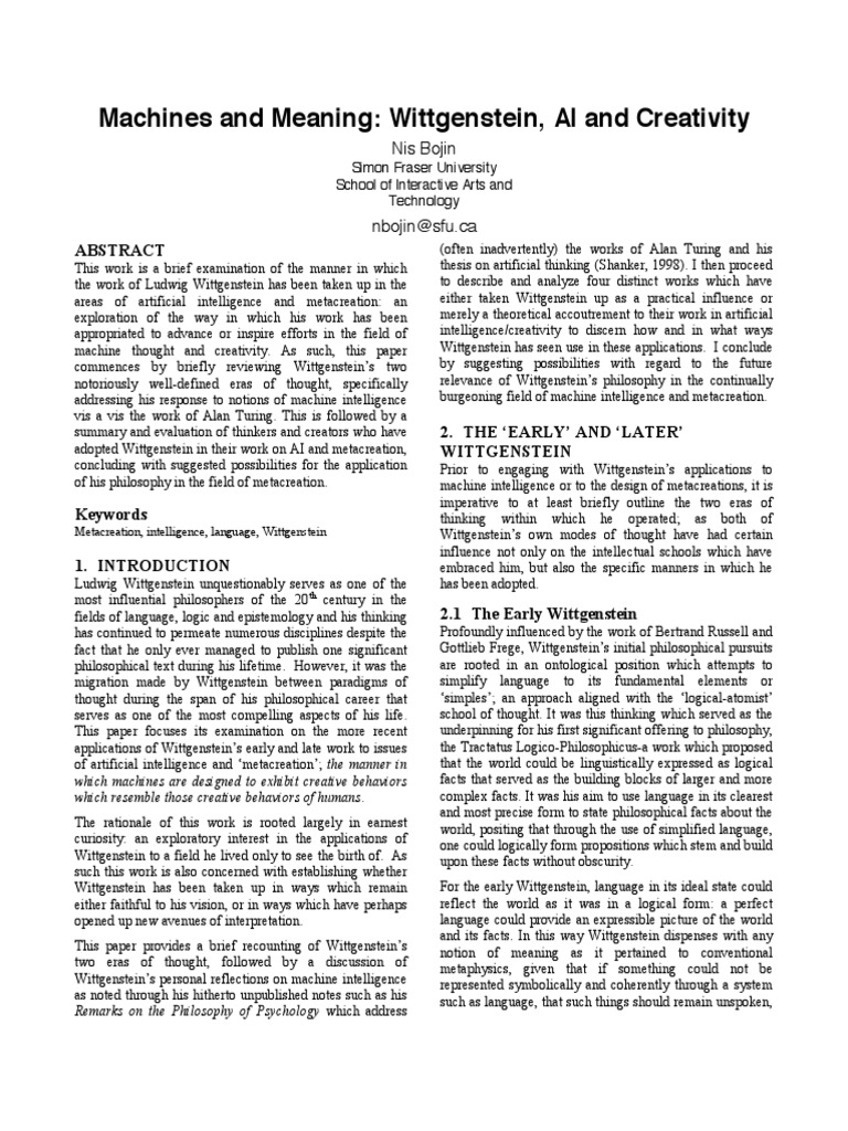 Bojin - Machines and Meaning | PDF | Concept | Thought