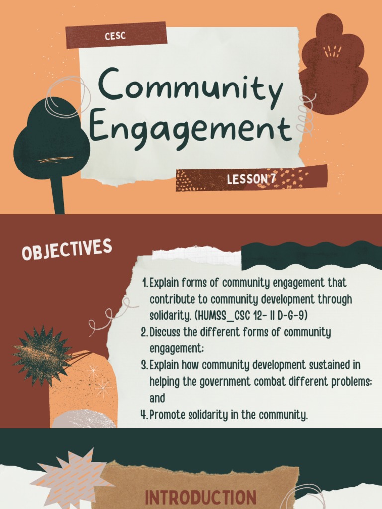 CESC Lesson 7 - Community Engagement | PDF | Community | Economies