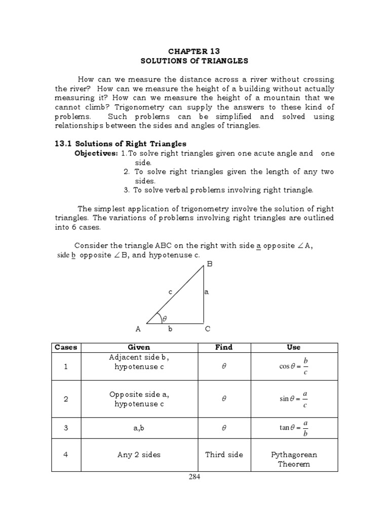 Chapter 13 PDF | PDF | Triangle | Trigonometric Functions Chapter 13 PDF | PDF | Triangle | Trigonometric Functions