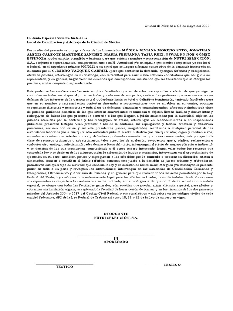 Carta Poder | PDF | Justicia | Crimen y violencia