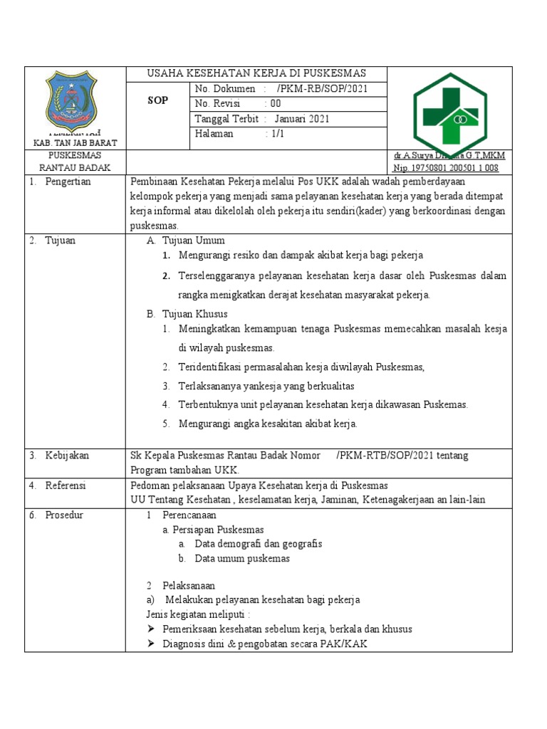 Sop Ukk | PDF | Pengembangan Diri | Kesehatan Holistik