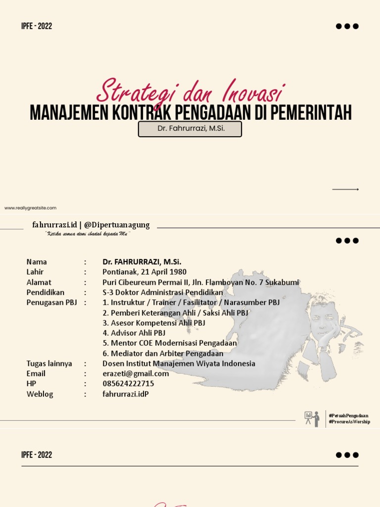 FAHRURRAZI - Strategi Manajemen Kontrak PBJ PDF | PDF