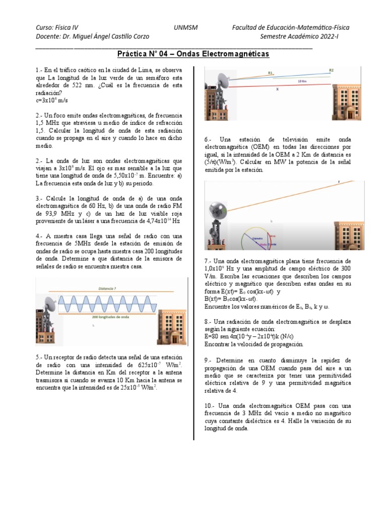 Práctica Dirigida 4 | PDF | Radiación electromagnética | Radio