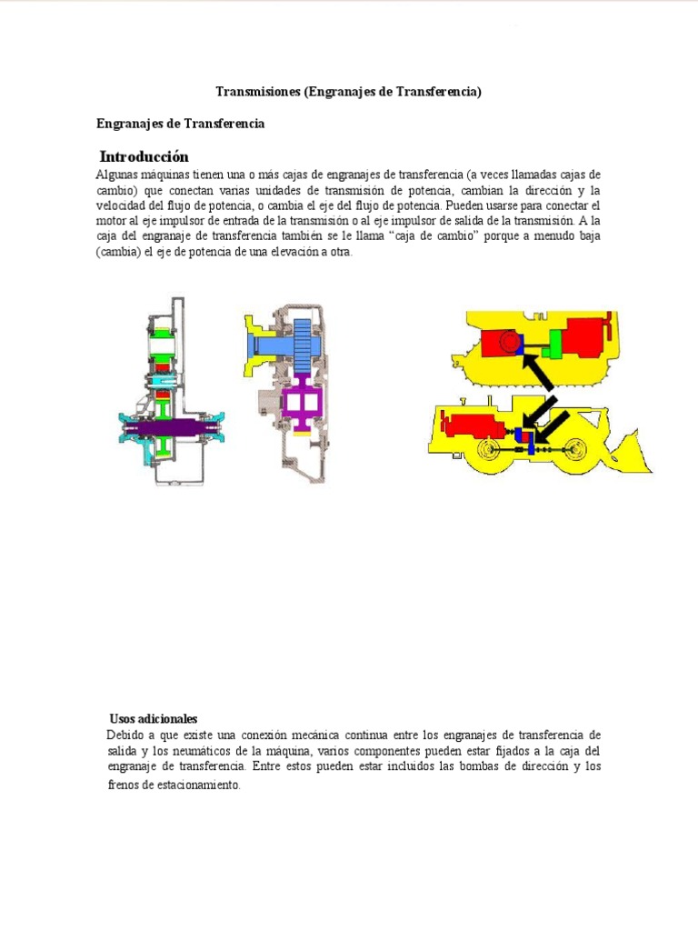 Transmision Mecanica de Engranajes | PDF | Engranaje | Eje