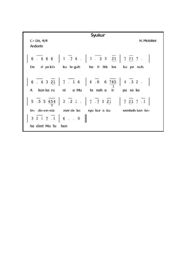 Lagu Syukur | PDF