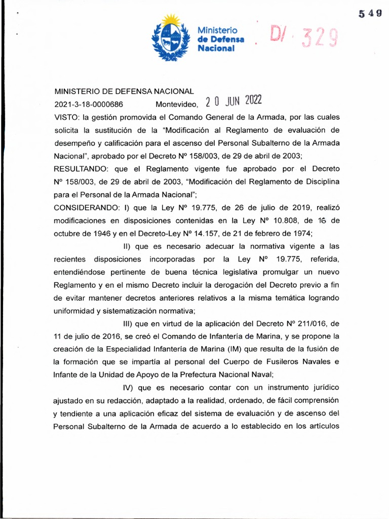 MDN 329 PDF | PDF | Oficial general