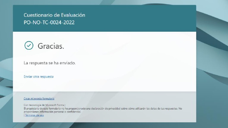 Cuestionario - Difusión PO-NO-TC-0024-2022 PO Ordenes de Trabajo | PDF