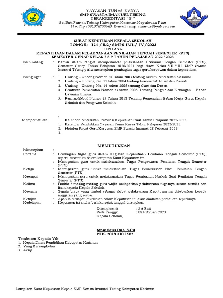 SK Pas Genap 2023 | PDF