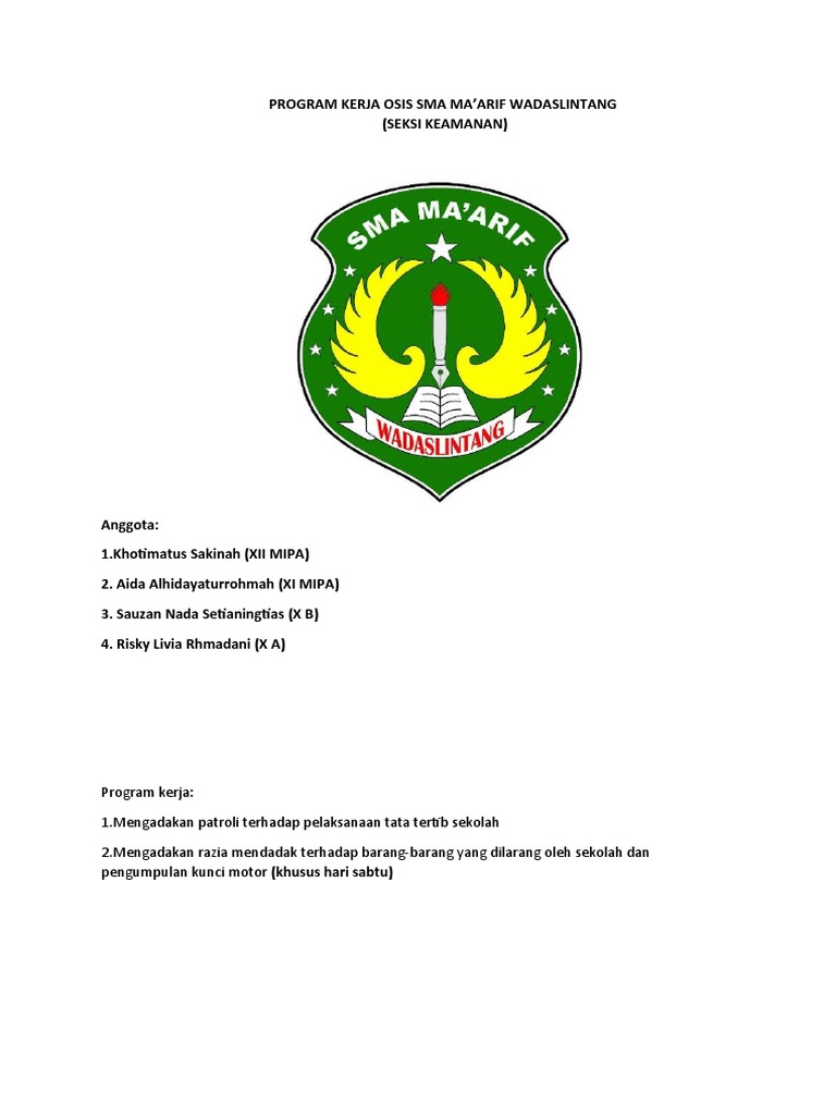 Proker Osis Keamanan | PDF