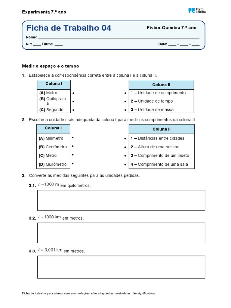 Ficha 4 | PDF | Metro | Metrologia