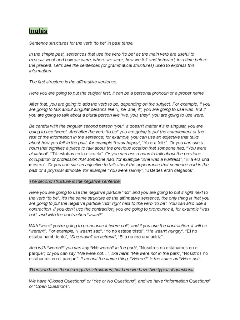 Structure | PDF | Grammatical Number | Verb