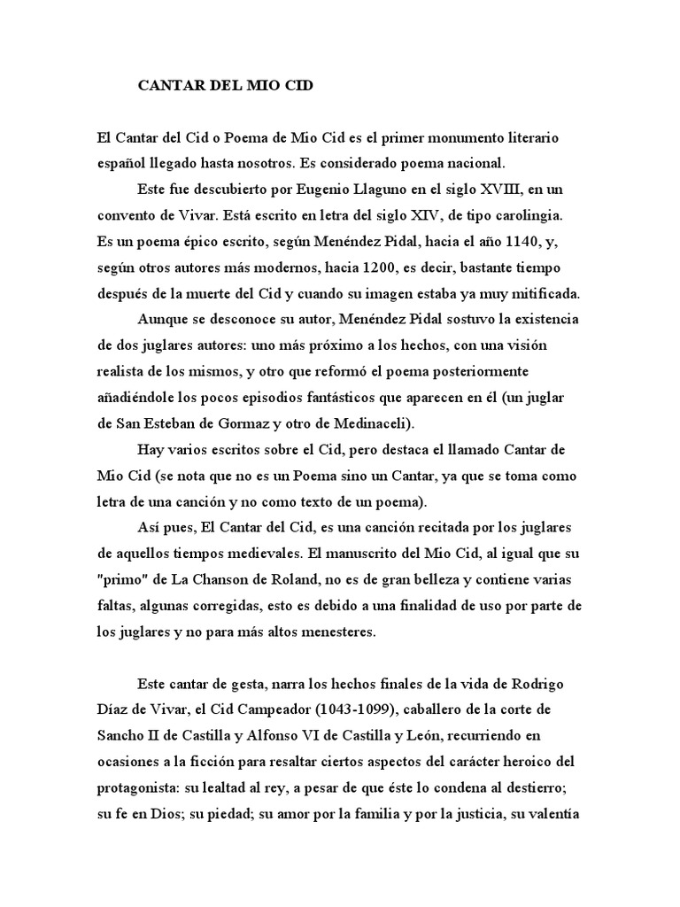 Mio Cid | PDF