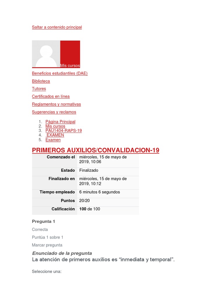 Convalidacion Primeros Auxilios | PDF | Lesión | Primeros auxilios