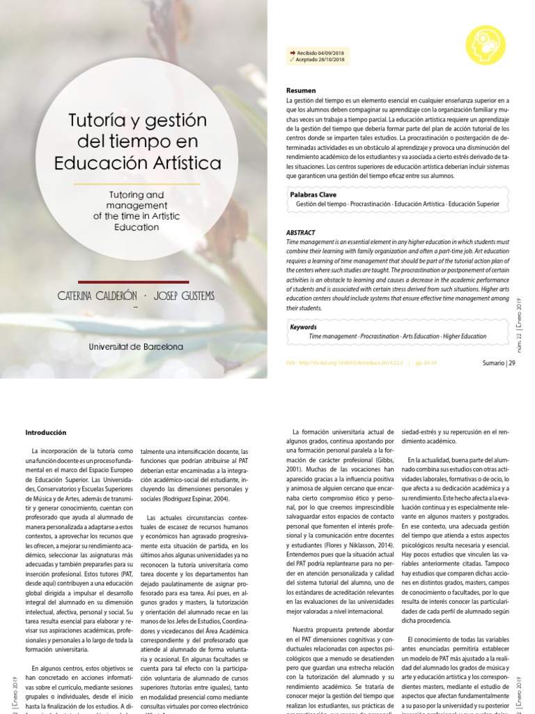 Gestion Del Tiempo 2018 | PDF | Maestros | Plan de estudios