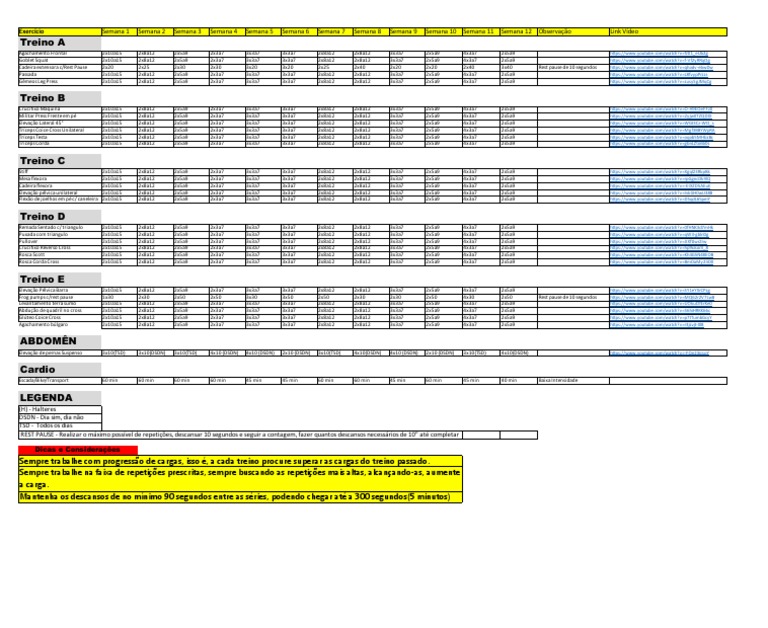 12-week full body workout and exercise program | PDF