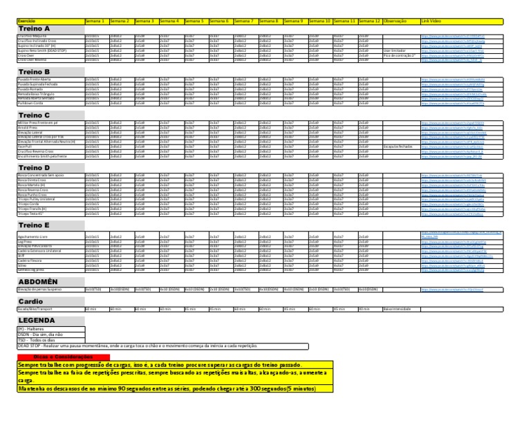 A 12-Week Strength Training Program with Exercise Details and Video ...