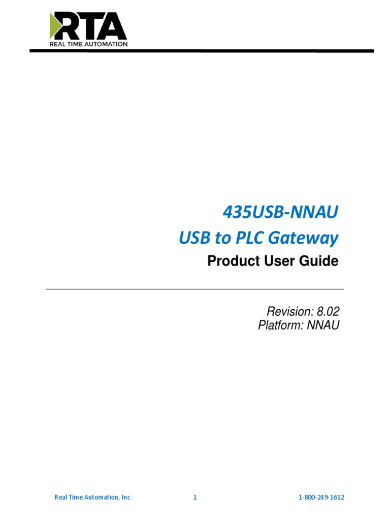435USB-NNAU Userguide PDF | PDF | Programmable Logic Controller | Usb