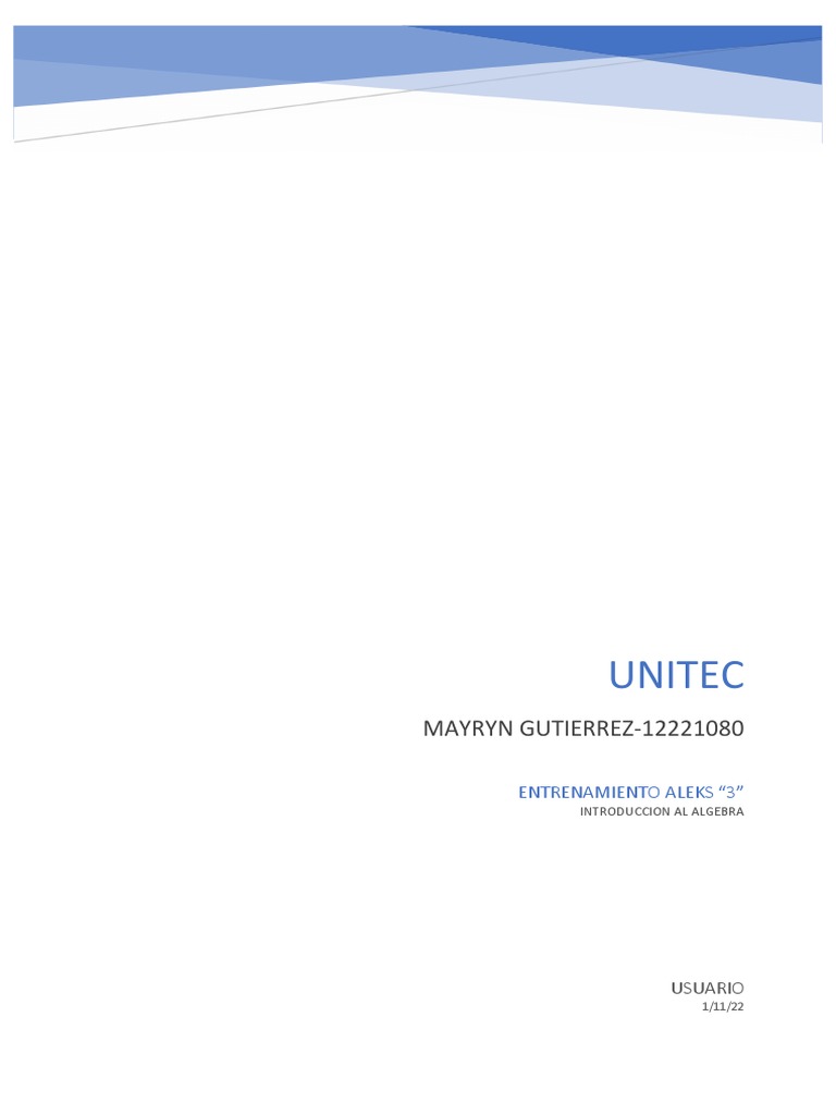 Aleks 3 | PDF