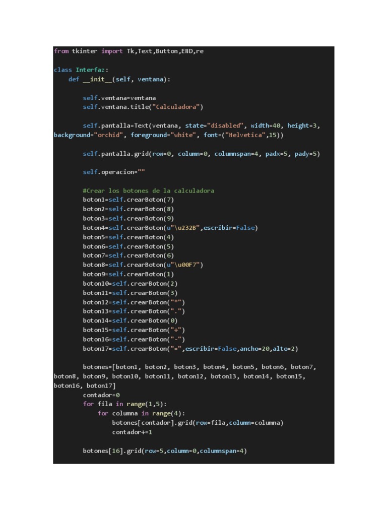 Calculadora | PDF | Python (lenguaje de programación) | Software