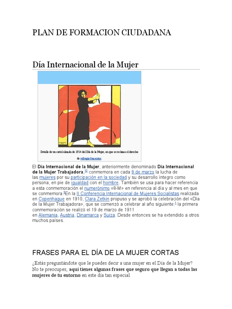 Día Internacional de La Mujer | PDF | Mujer