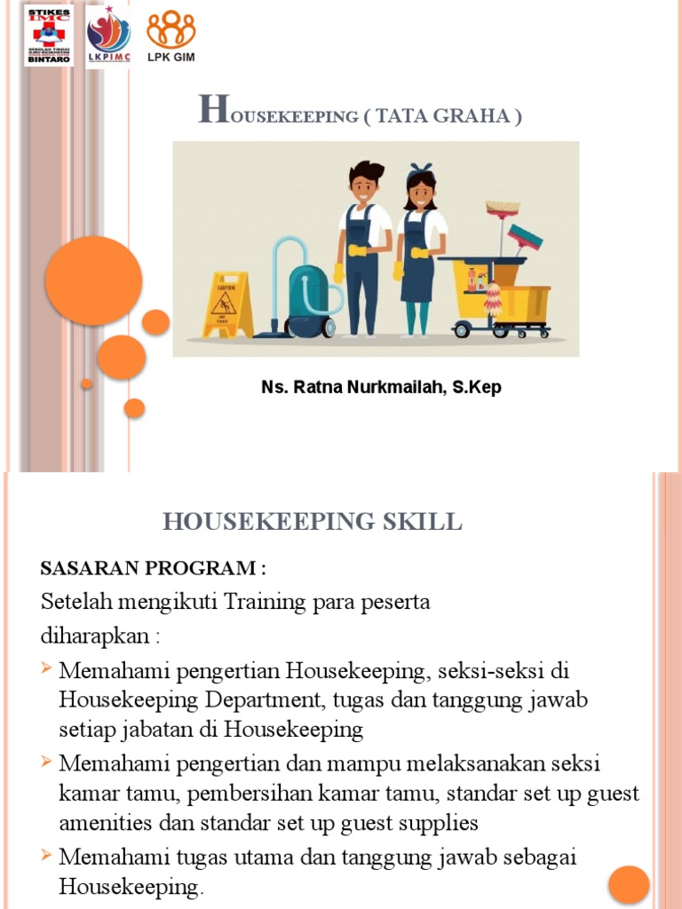 Keterampilan Dasar Housekeeping | PDF