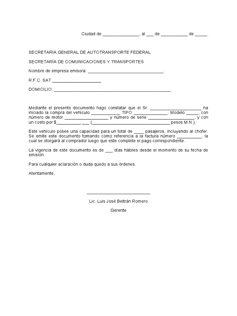 Carta Factura | PDF