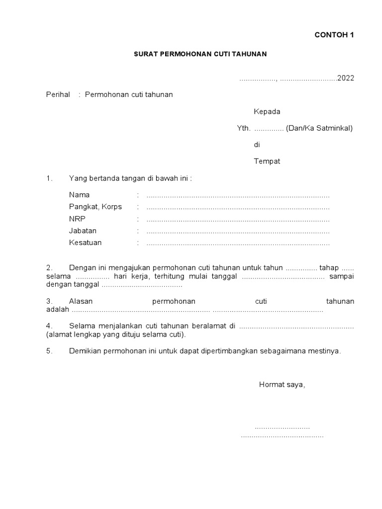 Form Cuti | PDF