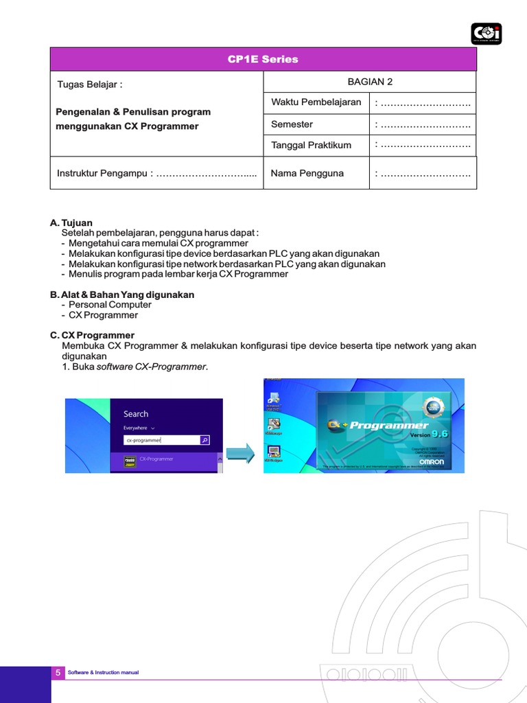 Jobsheet 2 Penulisan Program CX Programmer | PDF