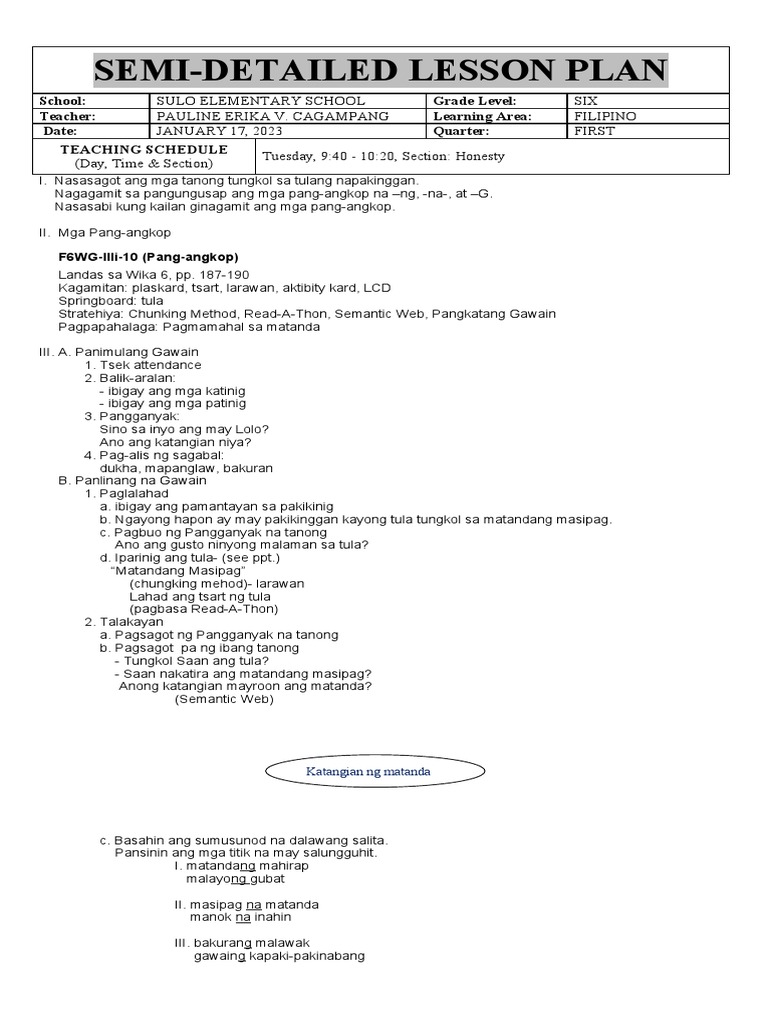 Cot - DLP - Filipino 6 | PDF