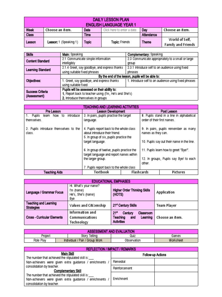 Friends (Lesson 1-17) | PDF | Lesson Plan | Teachers