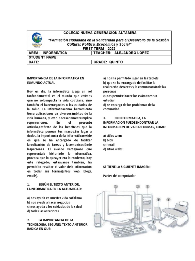 La importancia de la informática en la vida cotidiana y sus aplicaciones | PDF | Informática ...